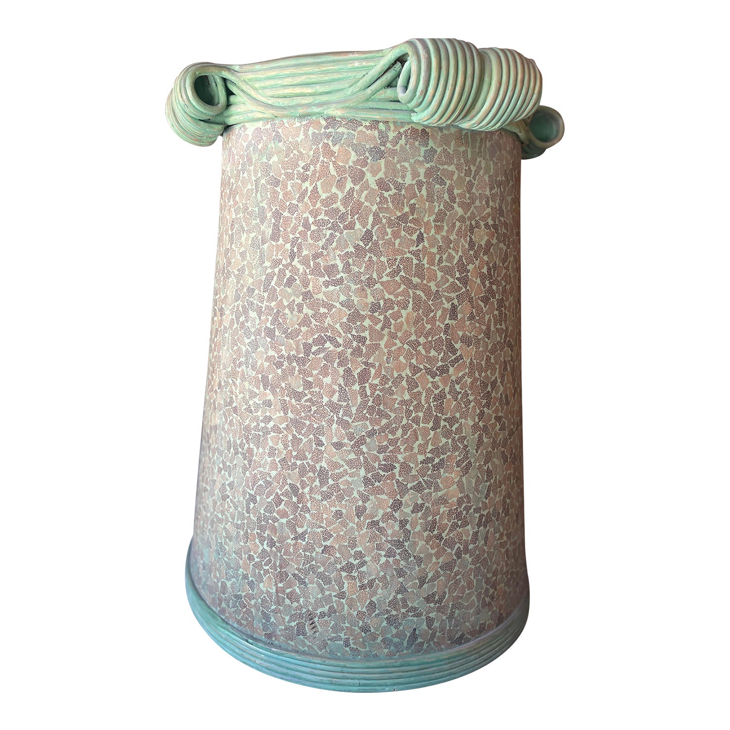 Vintage Boho Chic Pencil Reed Pedestal | Chairish