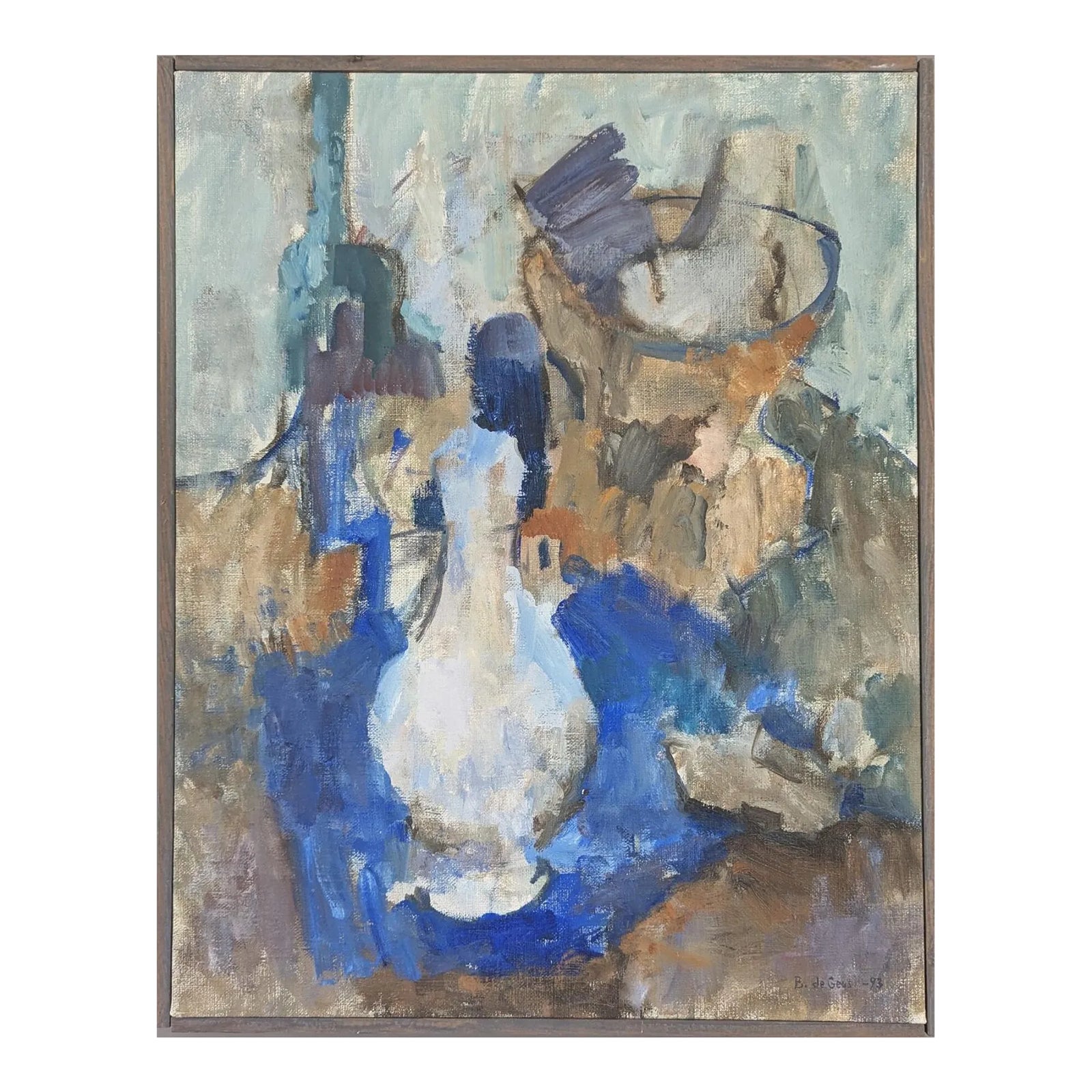 1993 Modernist 'Expressionist Still Life' Vintage Original Swedish ...