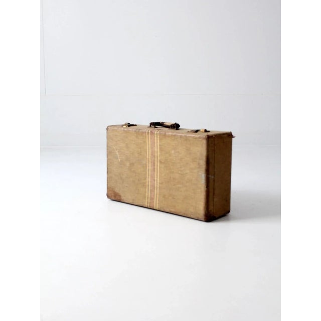 Vintage Striped Suitcase | Chairish