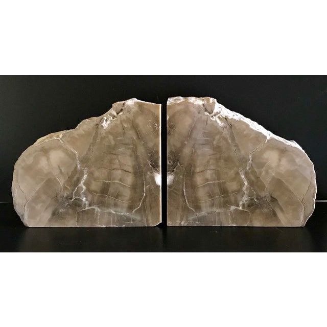 Natural Cut Polished Stone Bookends - a Pair | Chairish
