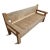 Rustic Teak Railway Wood Bench | Chairish