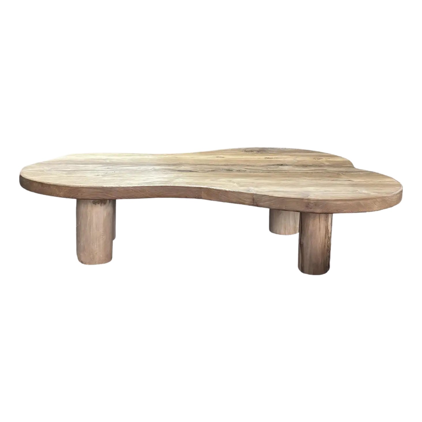 Sculptural Teak Wood Table, Modern Organic, Stunning Wood Textures ...