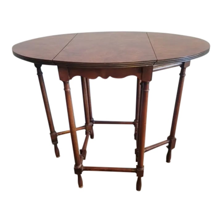 Late 19th Century Victorian English Drop-Leaf Table | Chairish