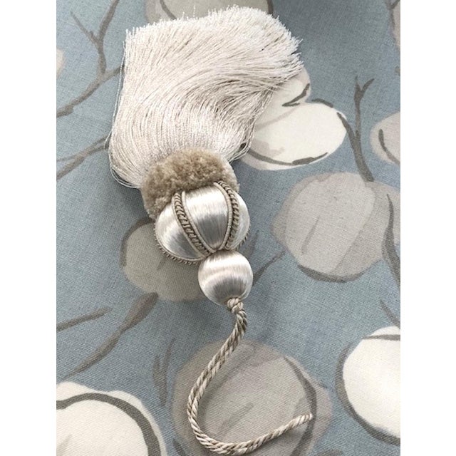 Ivory Key Tassel With Cut Ruche - Tassel Height 5.75" | Chairish