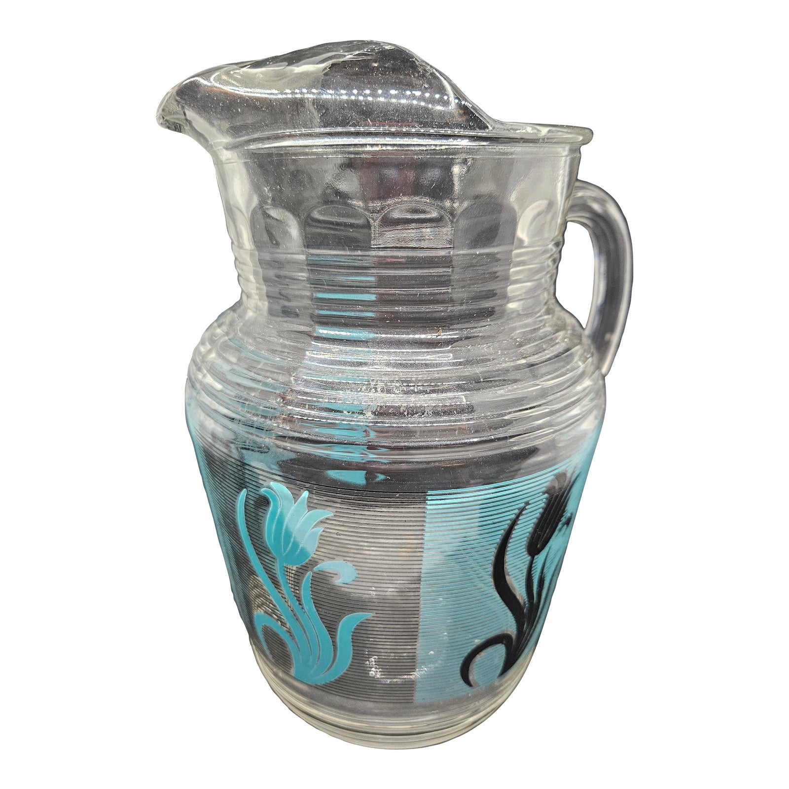 VIntage 1950s Hazel Atlas Glass Pitcher | Chairish