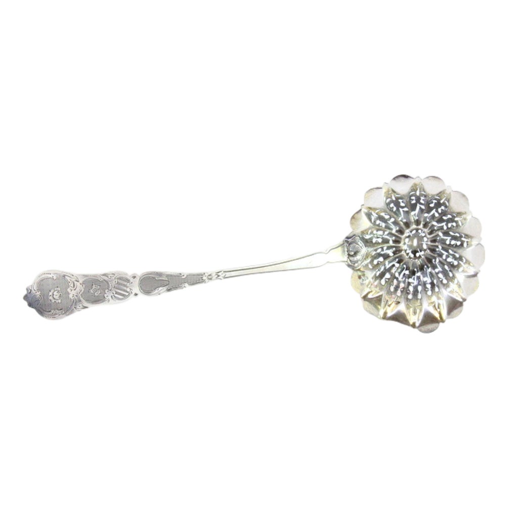 Silver Sprinkling Spoon with Raised Handle and Scoop with Cutouts ...