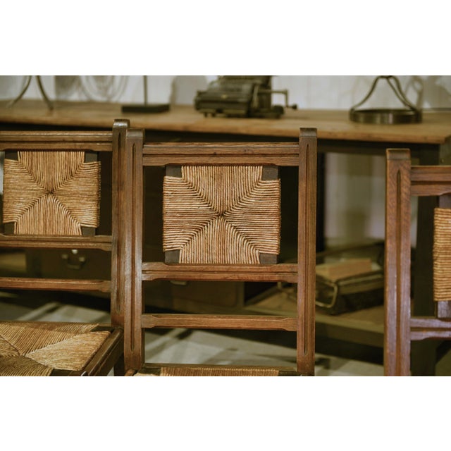 Rustic Oak Chairs, 1960s, Set of 6 | Chairish