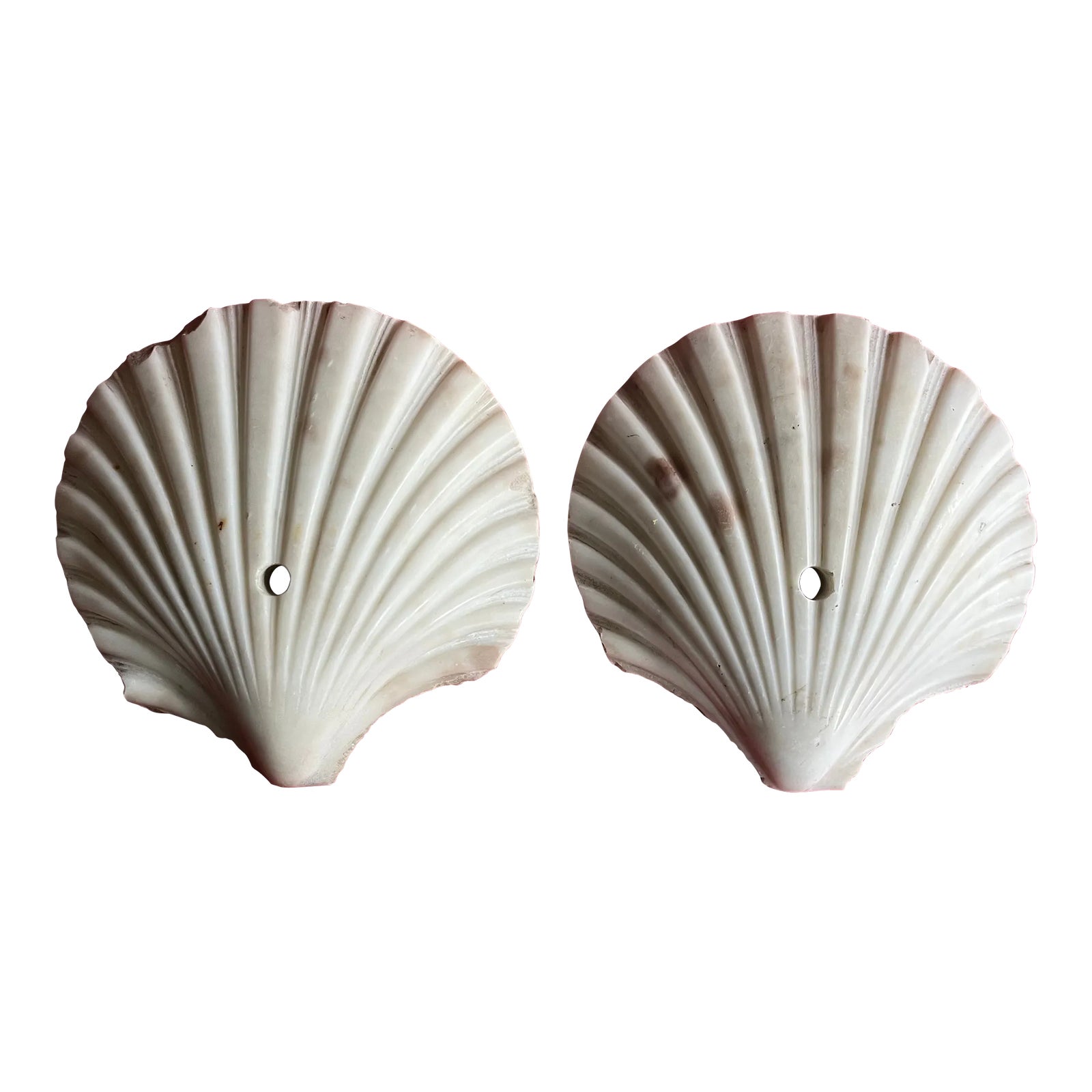 Antique Art Deco Italian Carved Marble Scallop Sea Shells Circa 1920 ...