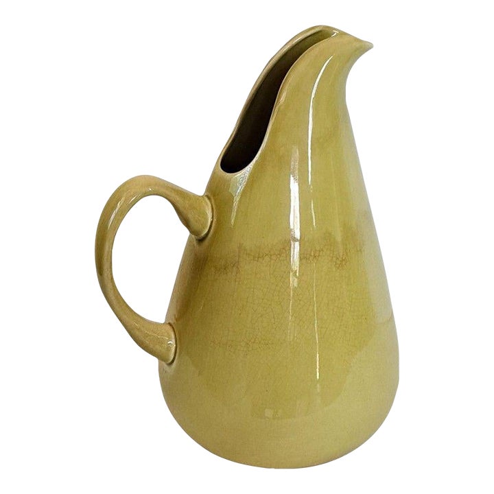 1950s Mid-Century Modern Russel Wright Steubenville American Modern Chartreuse Pitcher | Chairish