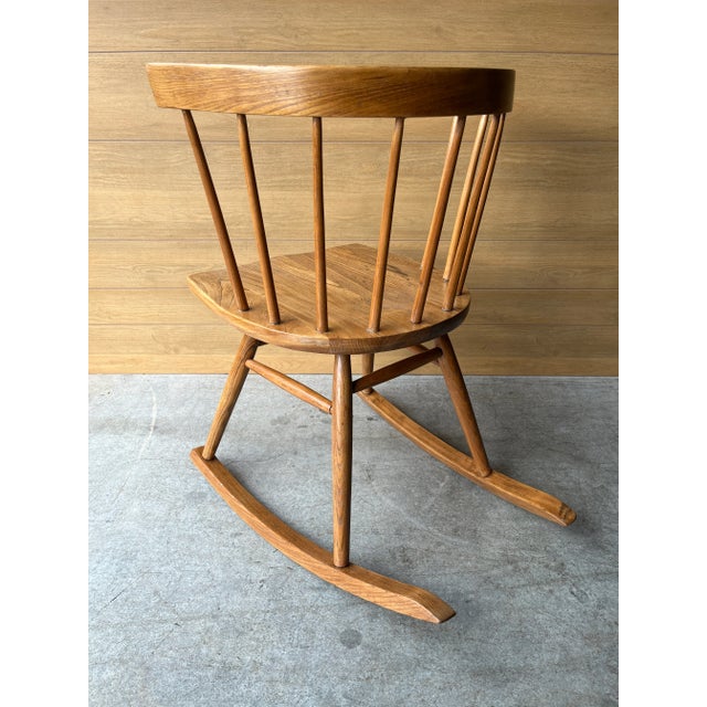 Straight Back Rocking Chair Attributed to Nakashima for Knoll | Chairish