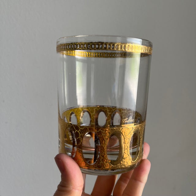 Mid Century Culver Antiqua Old Fashioned Rock Glasses- Set of 4 | Chairish