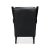 Classic Black Leather Wingback Chair | Chairish