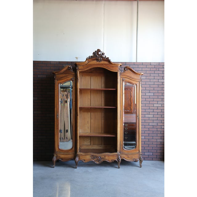 Antique French Rococo Triple Armoire | Chairish