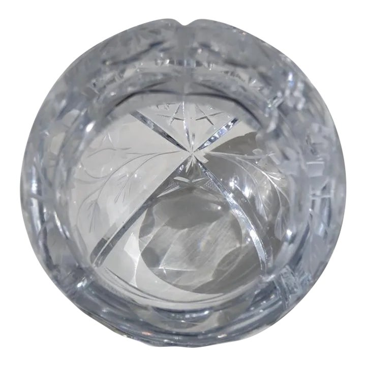 Vintage Cut Crystal Sphere Ashtray | Chairish