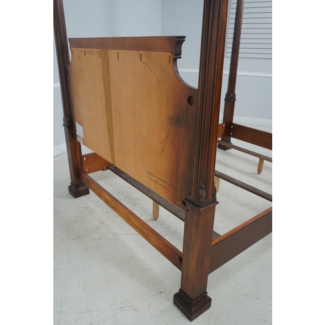 Henredon Queen Size Mahogany Empire Poster Bed | Chairish