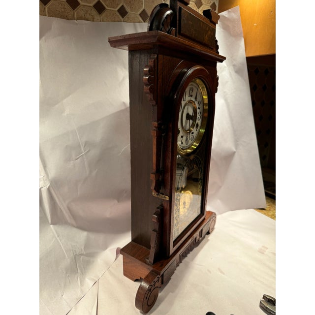 Antique Eastlake Parlor Mantel Clock by New Haven | Chairish