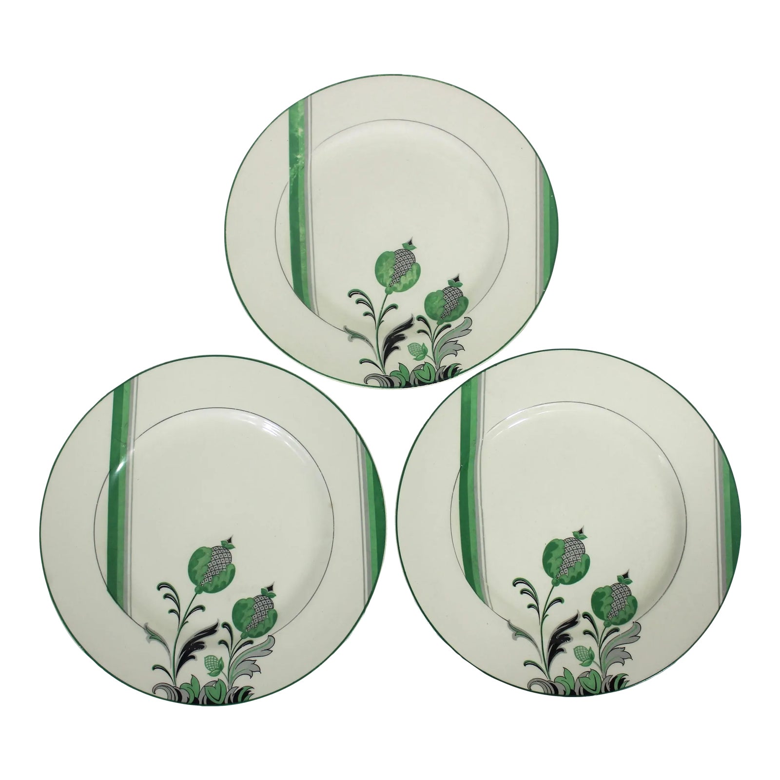 1912 J&G Meakin England Queen Mab Art Deco Side Plates - Set of 3 ...