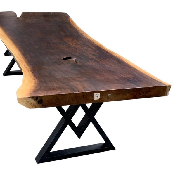 Indonesian Suar Wood Live-Edge Dining Table | Chairish