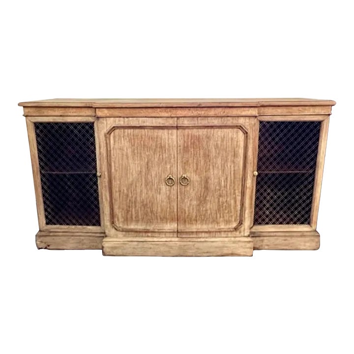 19th Century English Bleached Mahogany Credenza | Chairish