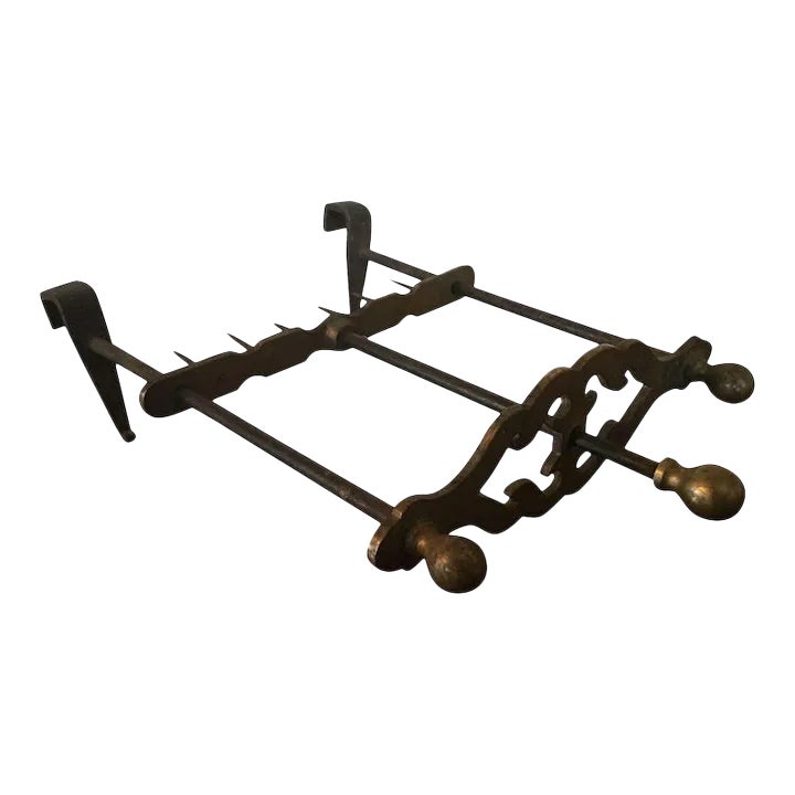 Antique 19th Century English George III Brass & Iron Meat or Game Bird ...