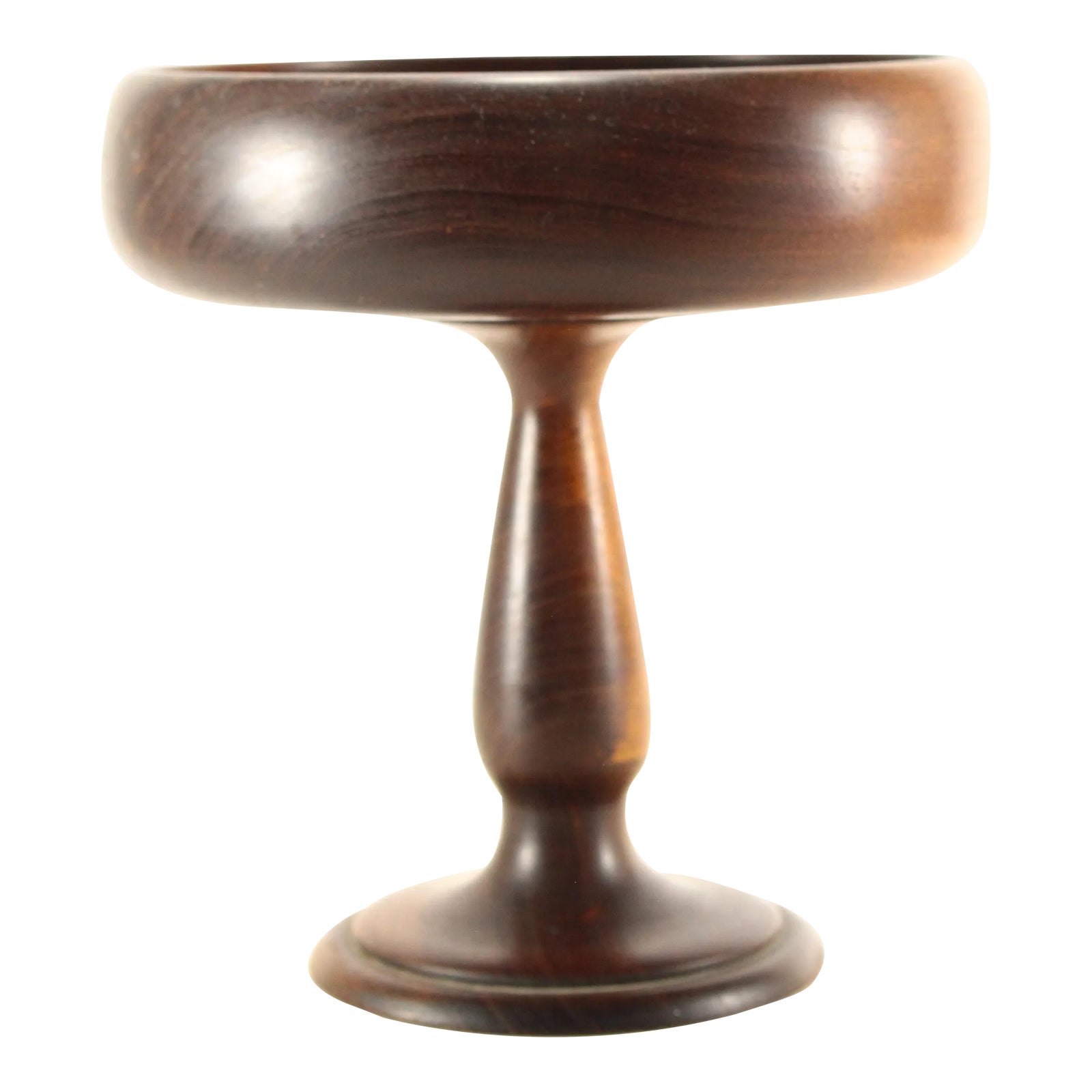 Victorian Mid. 1800's Turned Wood Treen Ware Raised Tazza, Compote ...