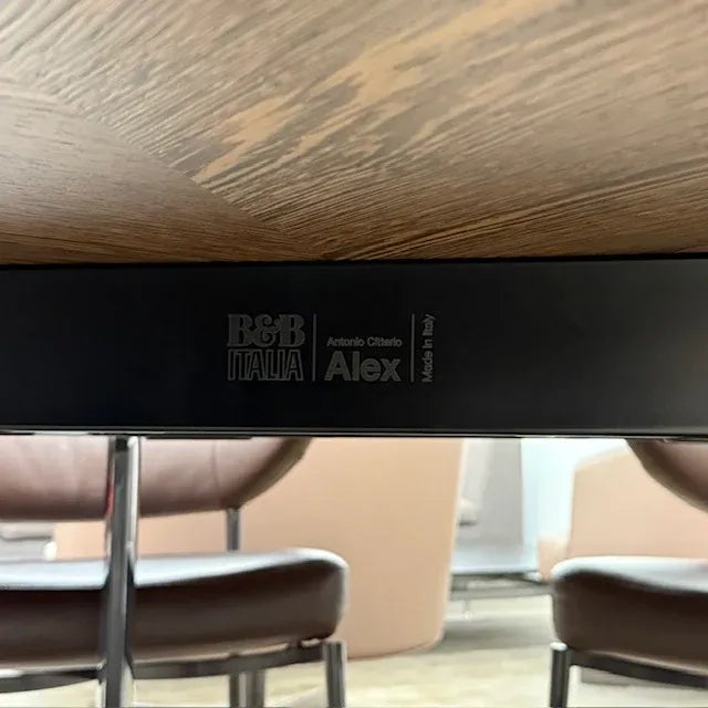 B & B Italia Alex Dining Table With Rotating Marble Tray | Chairish