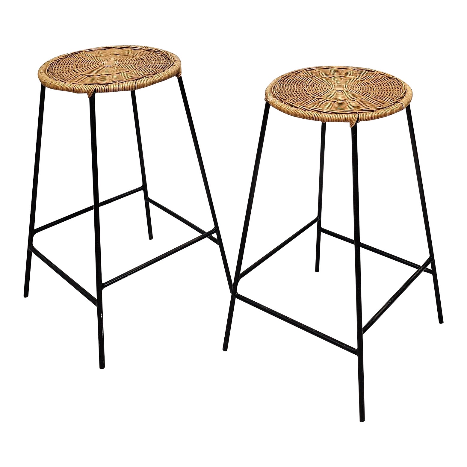 MCM Arthur Umanoff Bar and Bar Stools | Chairish