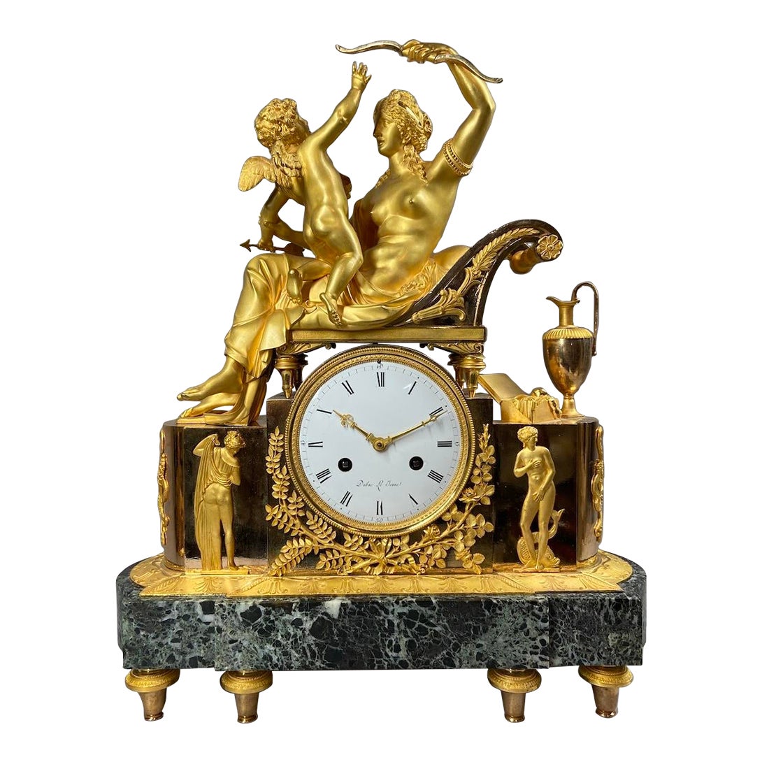Early 19th Century French Empire Mantel Clock "Venus Seizing Amor’s Bow ...