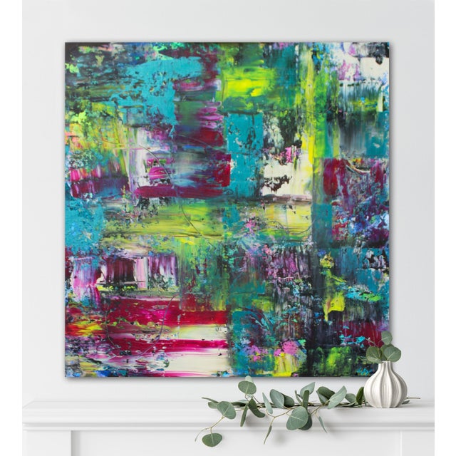 Lisa Finlayson Original Contemporary Abstract Painting "Watching Trains ...