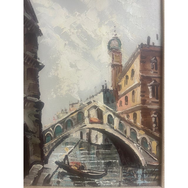 Vintage Signed Antonio DeVity Original Oil Painting of Bridge Over ...