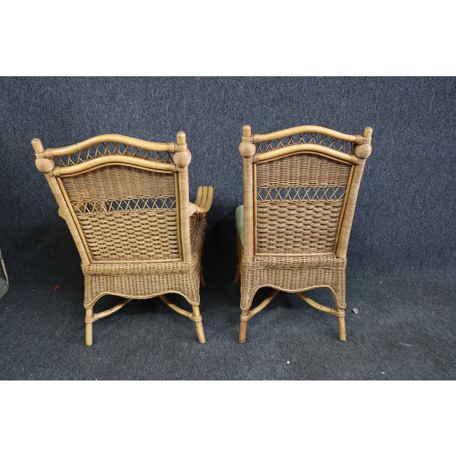 Braxton Culler Bamboo and Wicker Dining Chairs - Set of 6 | Chairish