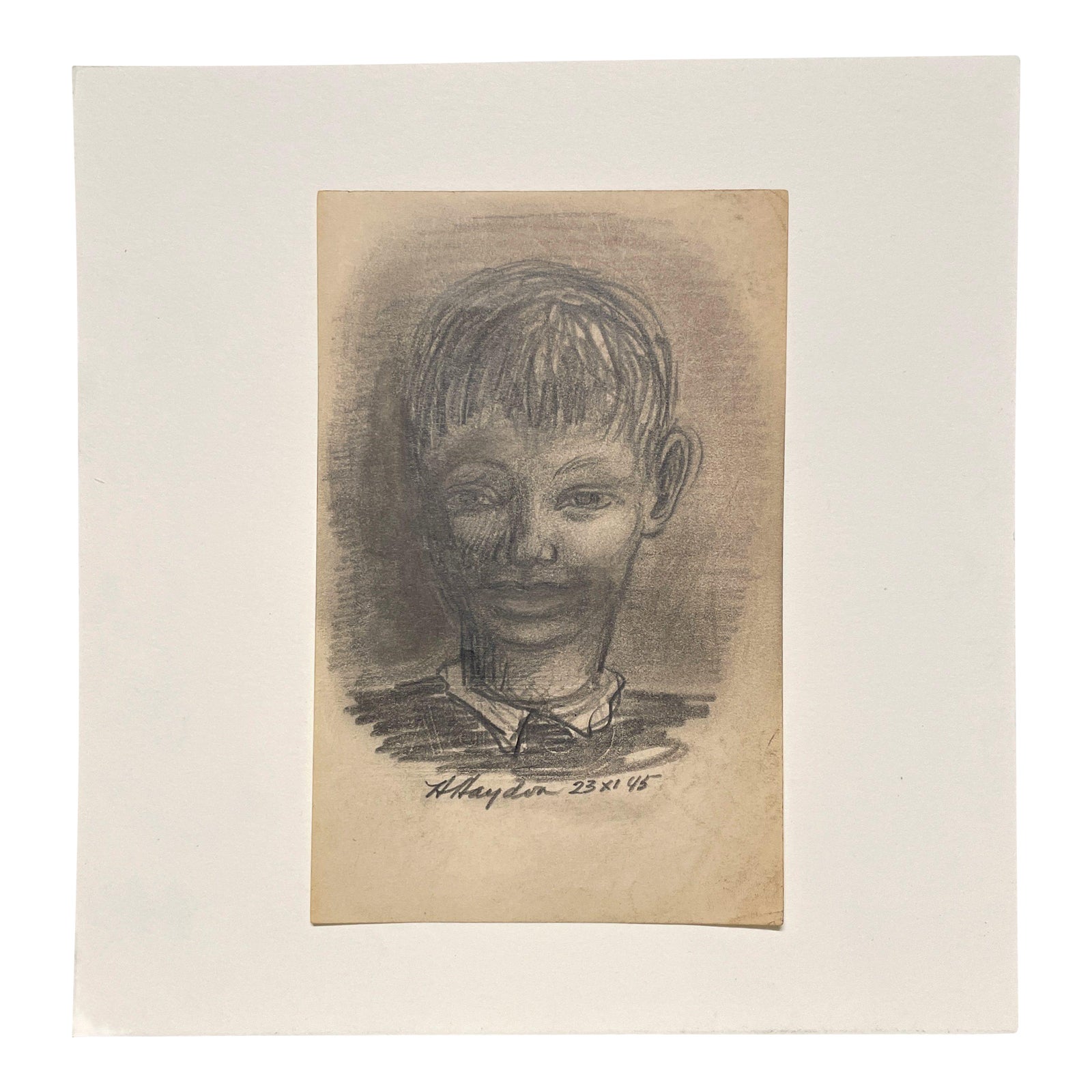 A Charming, 1940s Portrait Sketch of a Young Boy by Noted Chicago ...