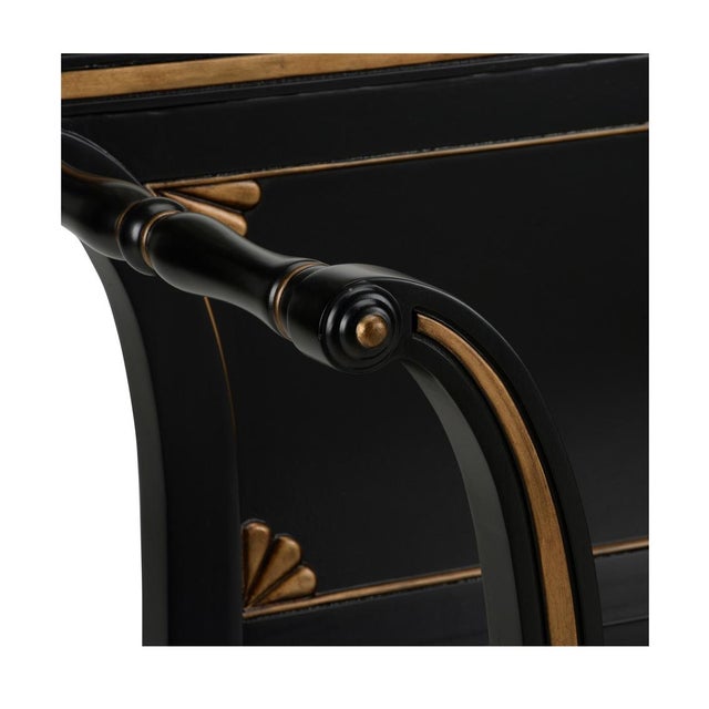 Irish Bench - Black | Chairish