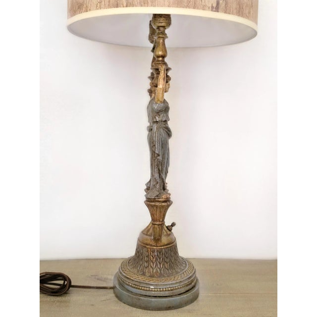 Mid-Century Regency Roman Goddess Candelabra Statue Table Lamp by ...