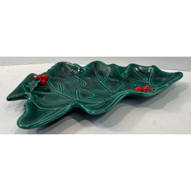 Vintage Ceramic Holiday Tree Serving Dish | Chairish