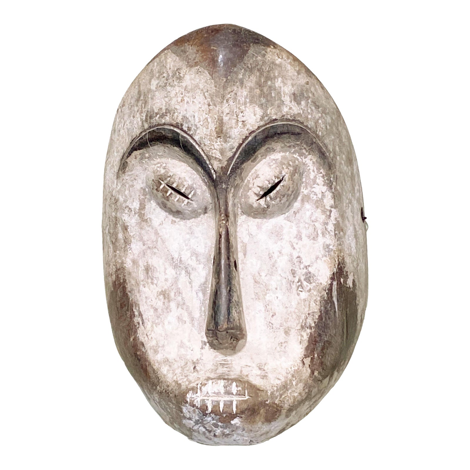 Fang Mask Elongated Face Gabon African Mask 12" H | Chairish