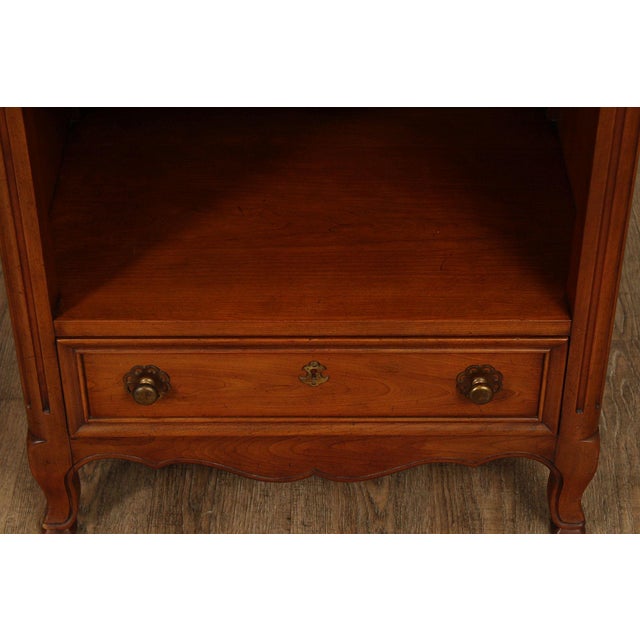 Kindel French Provincial Style Fruitwood Open Nightstand | Chairish