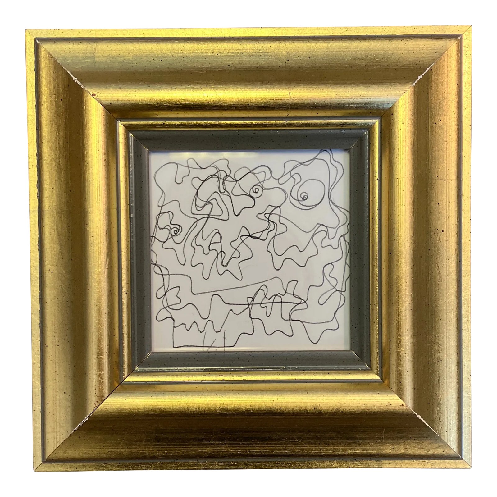 Contemporary Original Wayne Cunningham Abstract Pen and Ink Drawing ...