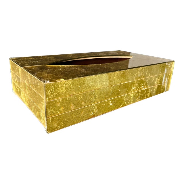 Early 20th Century Hollywood Regency Tissue Box | Chairish