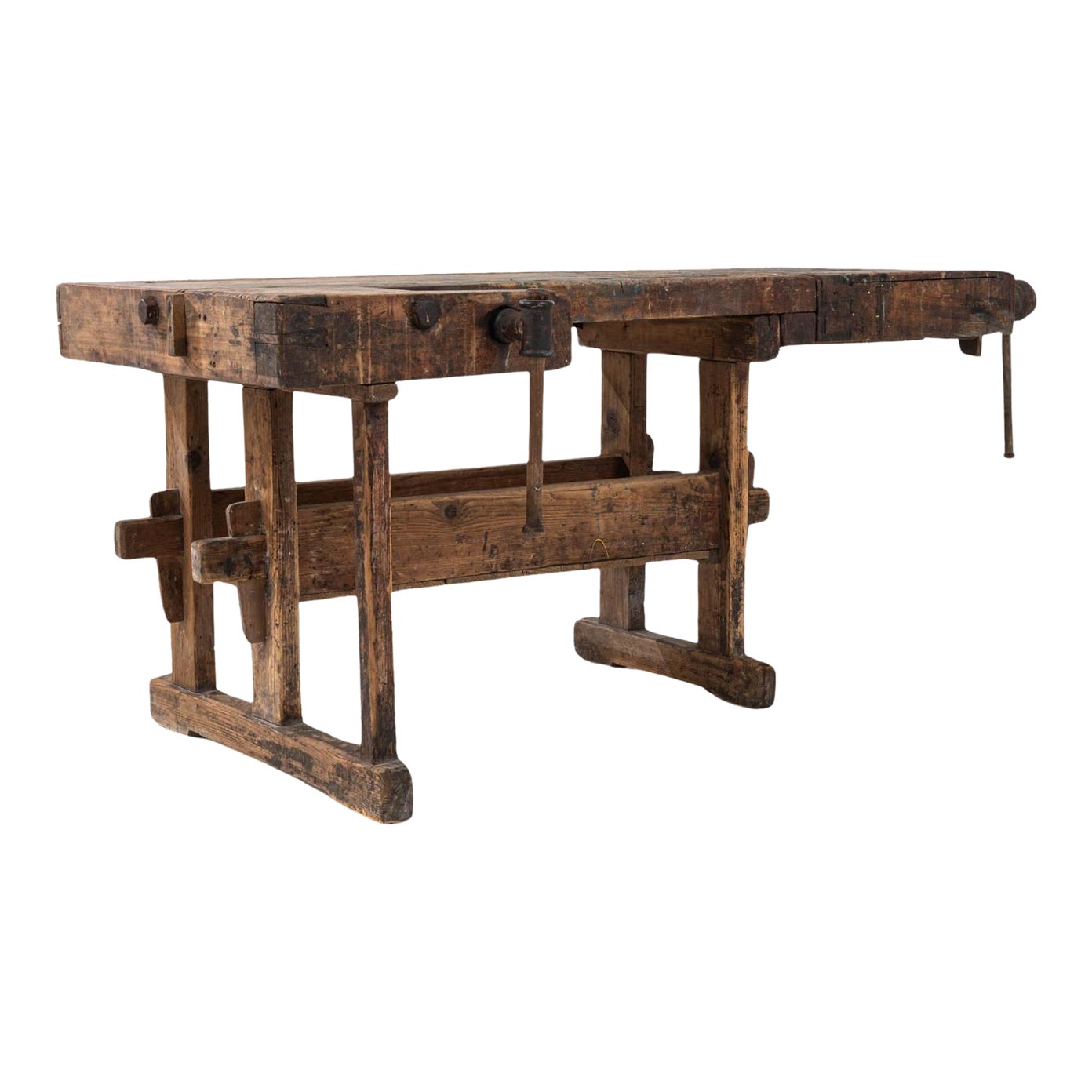 20th Century Belgian Wooden Work Table | Chairish