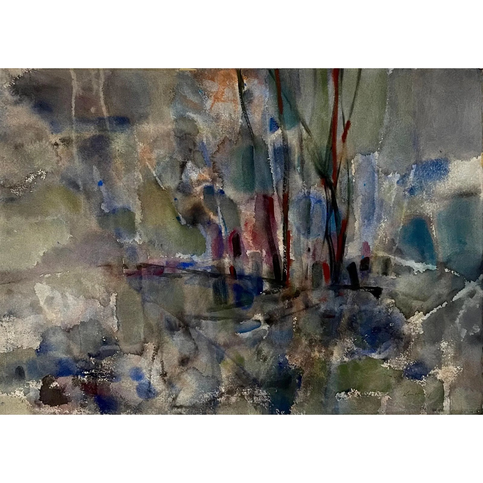 Mid 20th Century Pawel Kontny, Modernist Abstract Expressionist ...