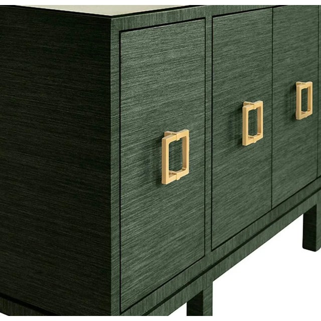 Matthew Izzo Home Green Dyed Grass Cloth Buffet Chairish