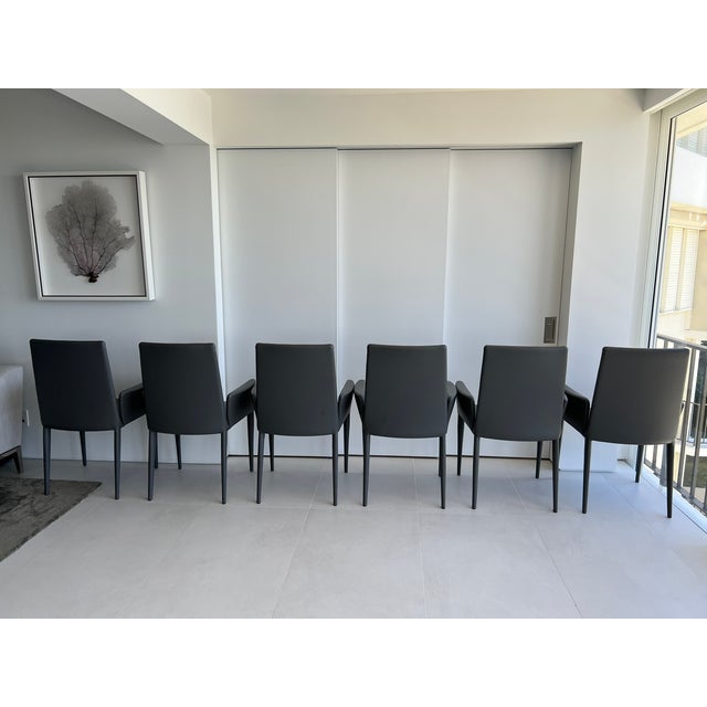 Frag Bella Grey Arm Chairs- Set of 6 | Chairish