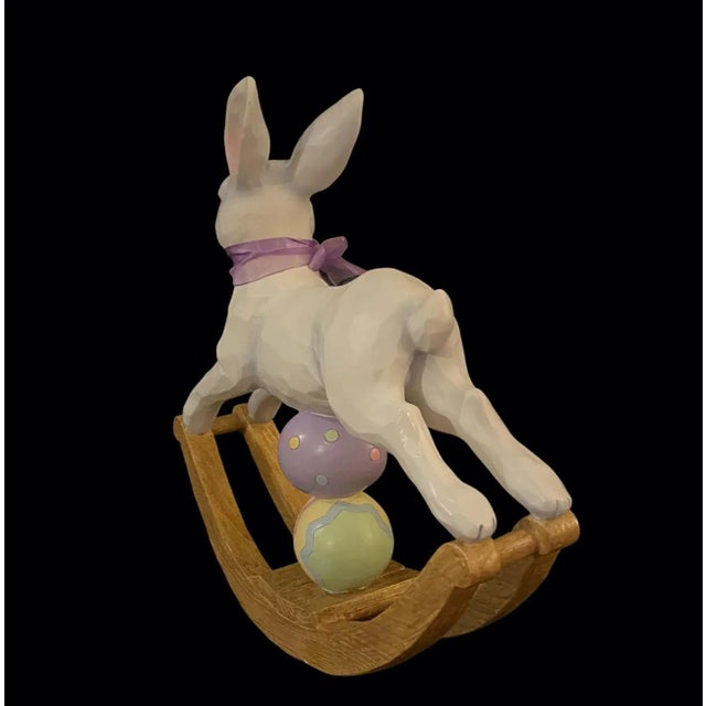 Lenox Hand Painted Easter Bunny Rocking Rabbit Figurine Centerpiece ...