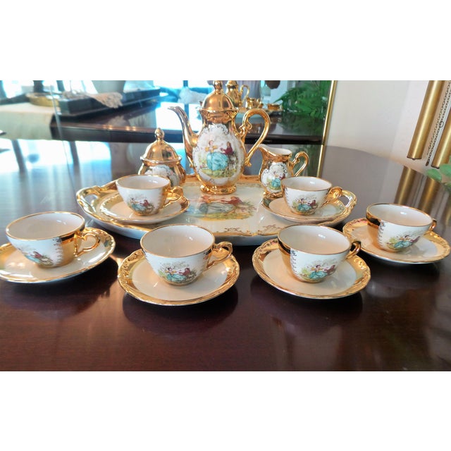 Tea Cups & Sets Antique Early 20th Century Schumann Arzberg Gold Gilded ...