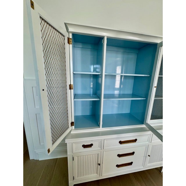 1970s Off White Lacquered China Cabinet Chairish