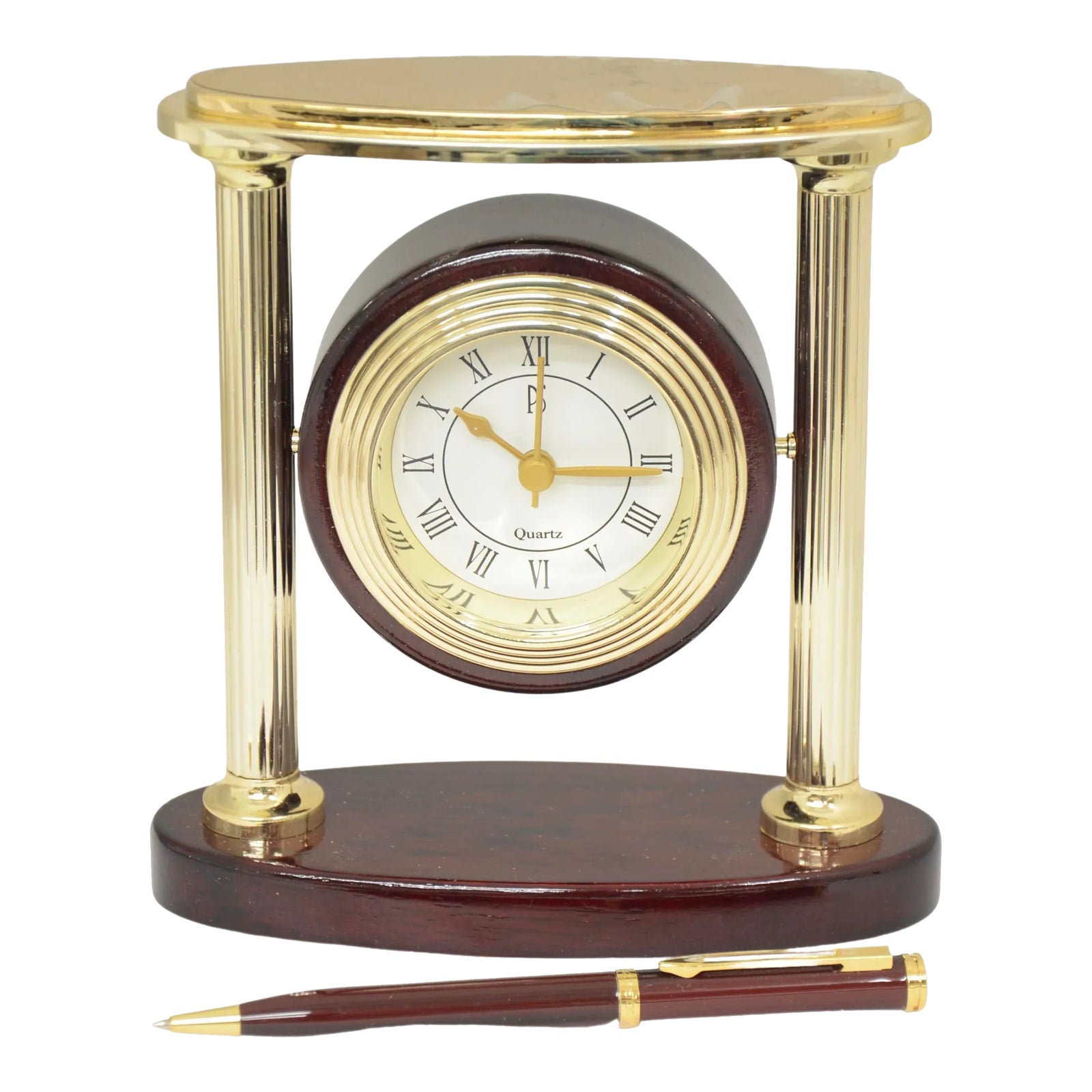 Oval Pillar Clock | Chairish