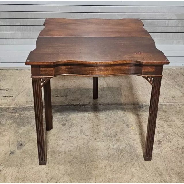 George II Style Mahogany Chinese Chippendale Game Table Gate Leg Table ...