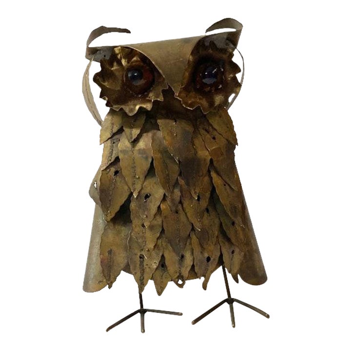 Vintage Mid Century Curtis Jere Owl Sculpture | Chairish