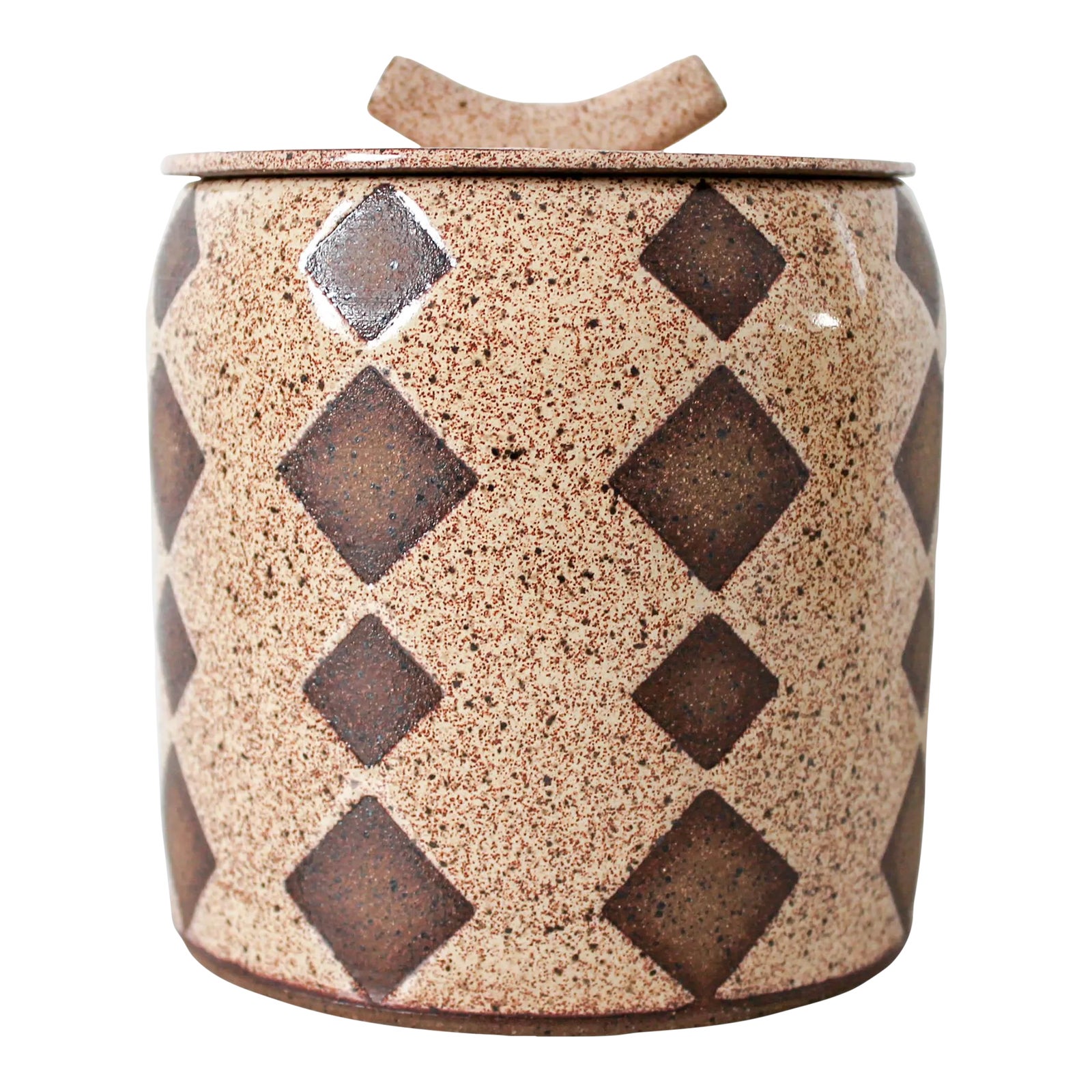 Lidded Studio Art Pottery Container | Chairish